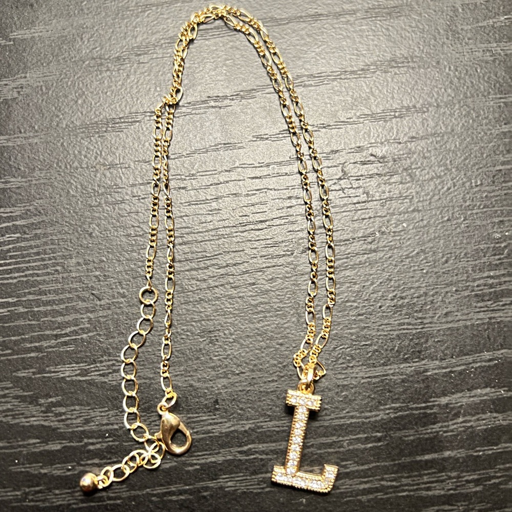Initial Name Necklace - Gem